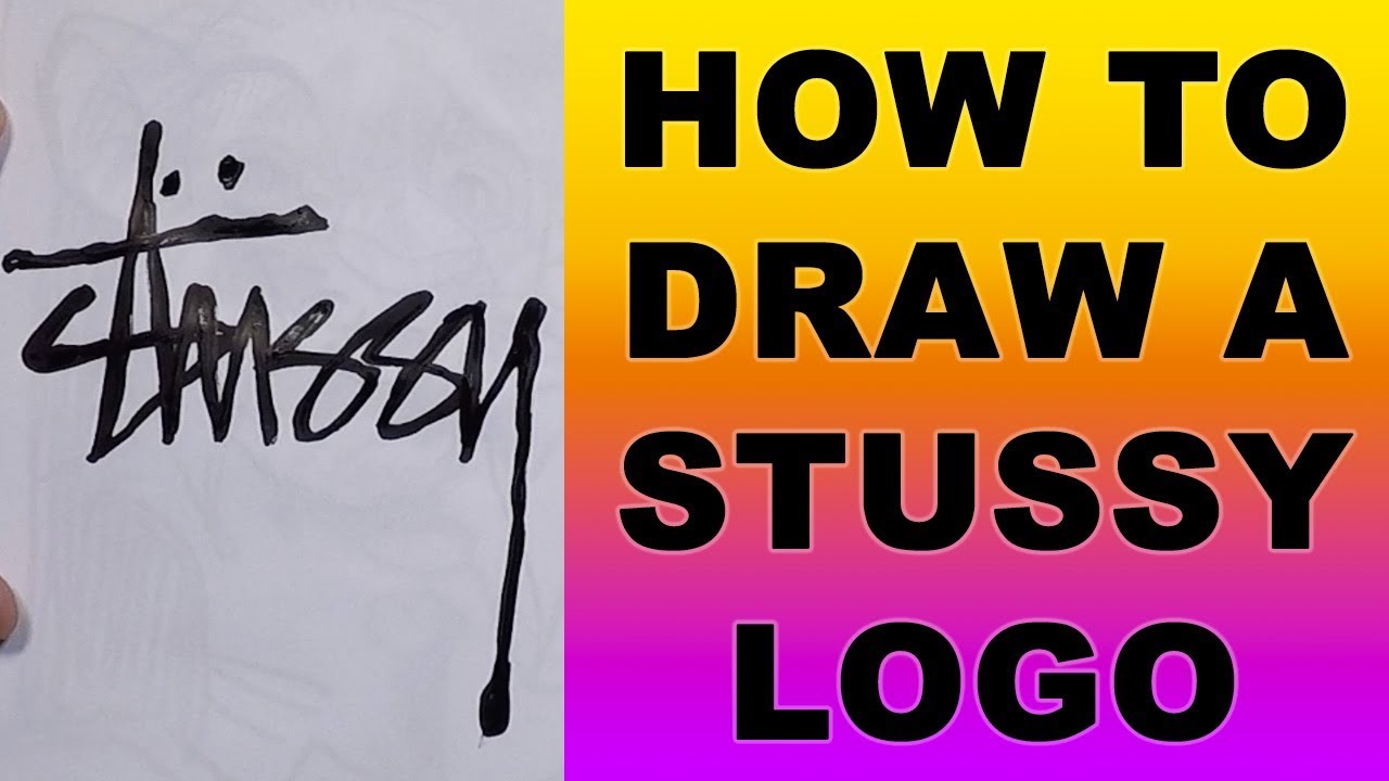 How to Draw a Stussy Logo - YouTube