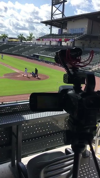 POV CAMERA MAN for a baseball team. CoolToday Park Spring Training Home of the Atlanta Braves ...