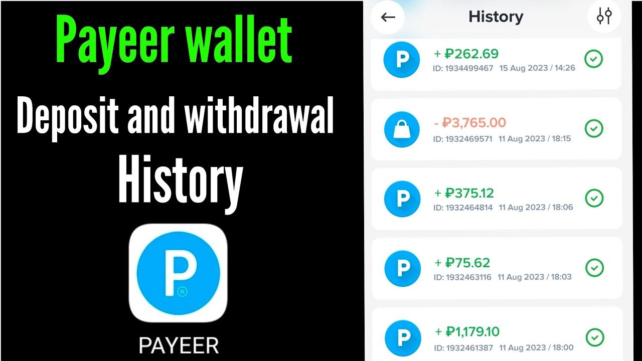 How to see your payeer wallet deposit and withdrawal history - YouTube