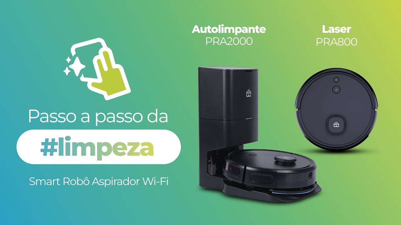 Como fazer a limpeza do Smart Robô Aspirador Wi-Fi Laser PRA800 e ...