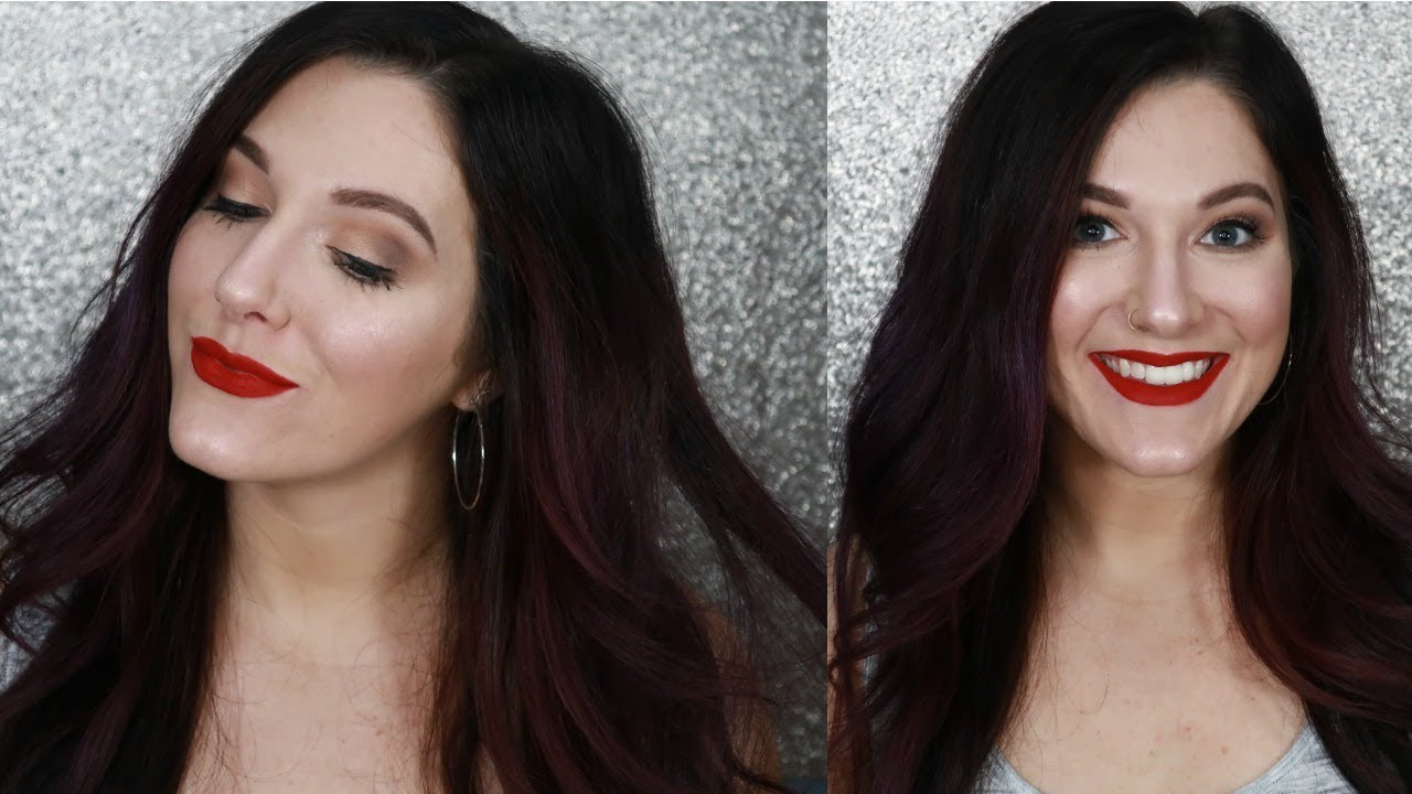 Bold Lips & Neutral Eye! Makeup Tutorial - YouTube
