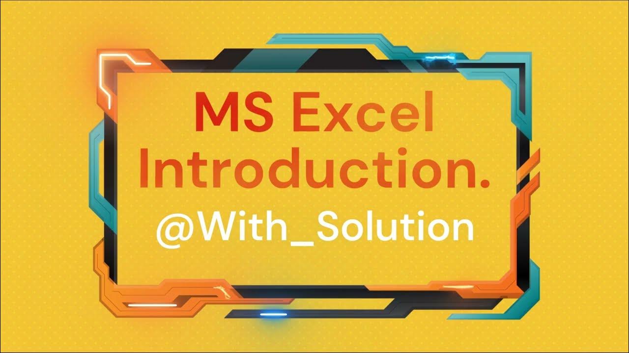 Introduction to Microsoft Excel - Excel Basics Tutorial -1 - YouTube