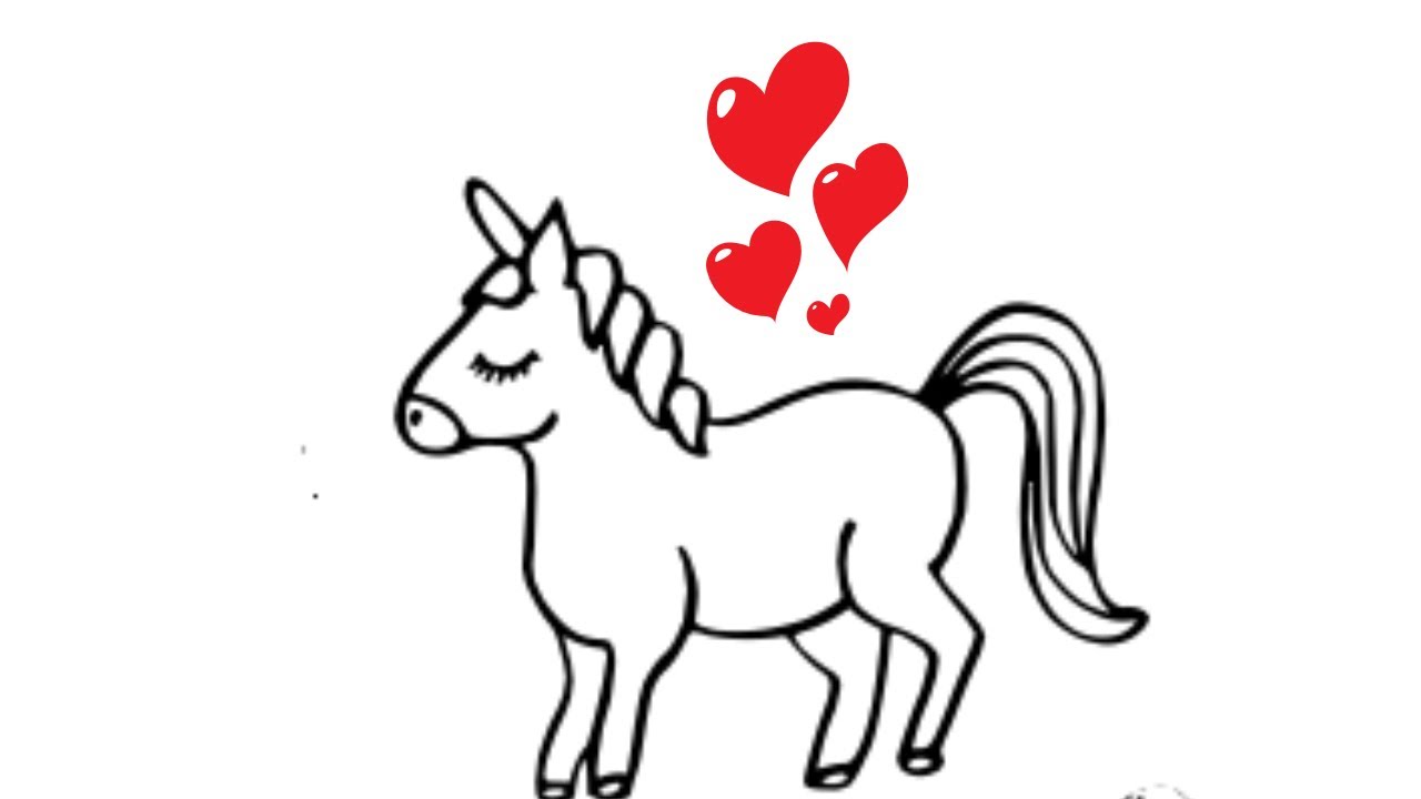 How to draw a unicorn ll cute unicorn drawing ll easy unicorn - YouTube
