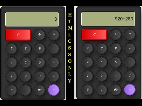 Calculator using CSS Only || HTML and CSS Animation - YouTube