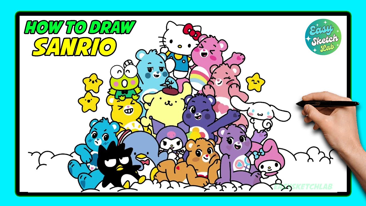 How to Draw Cute SANRIO Character (Doodle) ! Step-by-Step Tutorial ...