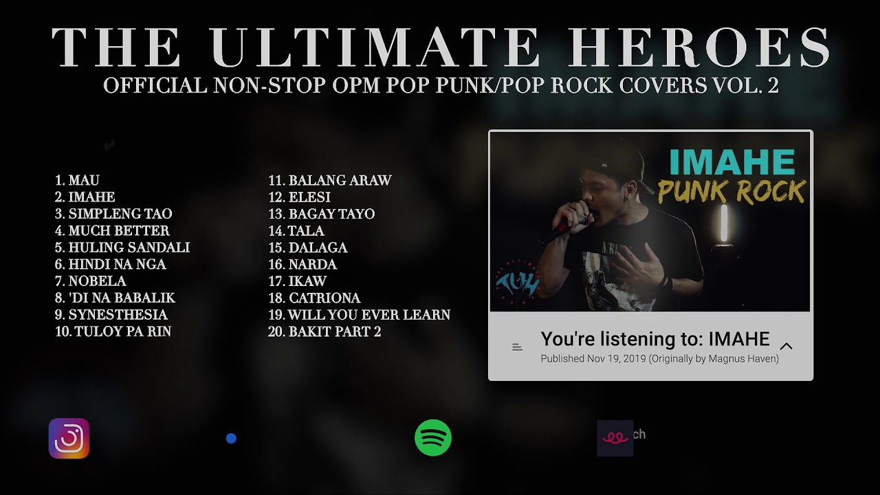 The Ultimate Heroes NONSTOP OPM Pop Punk/Pop Rock Covers Vol. 2 ...