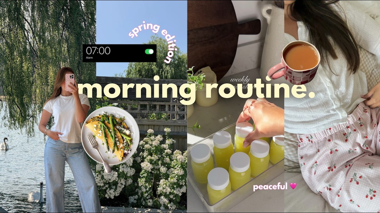 spring morning routine 🌷 spend a peaceful spring morning with me - YouTube