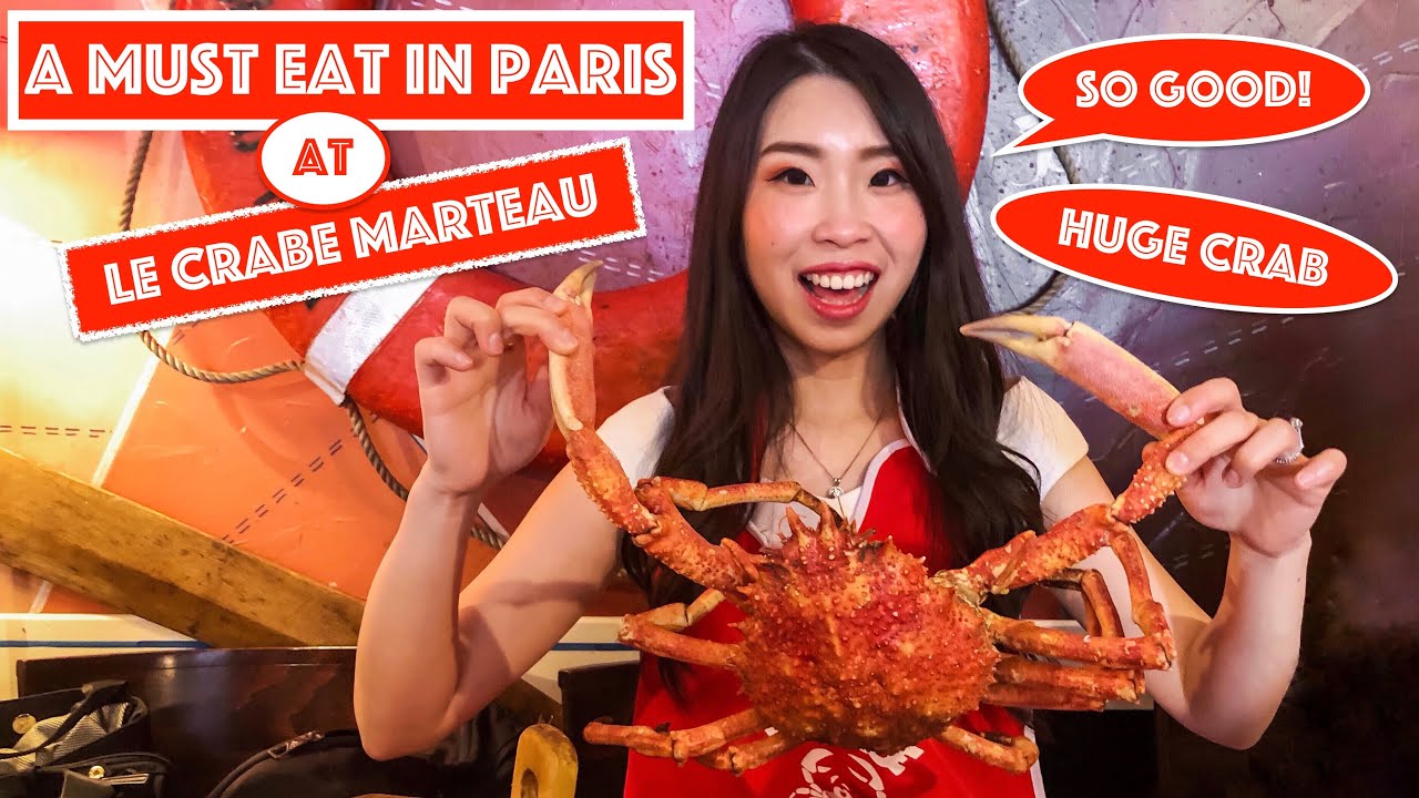 Must Eat Food in Paris, France - HUGE CRAB at Le Crabe Marteau - YouTube
