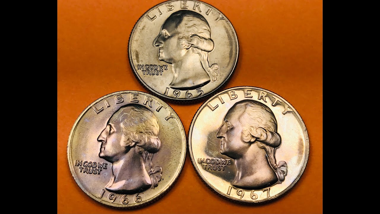 US Quarter 1965-1967 - United States No Mint Mark Coins - YouTube