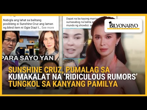 Sunshine Cruz, pumalag sa kumakalat na ‘ridiculous rumors’ tungkol sa kanyang pamilya | Agenda