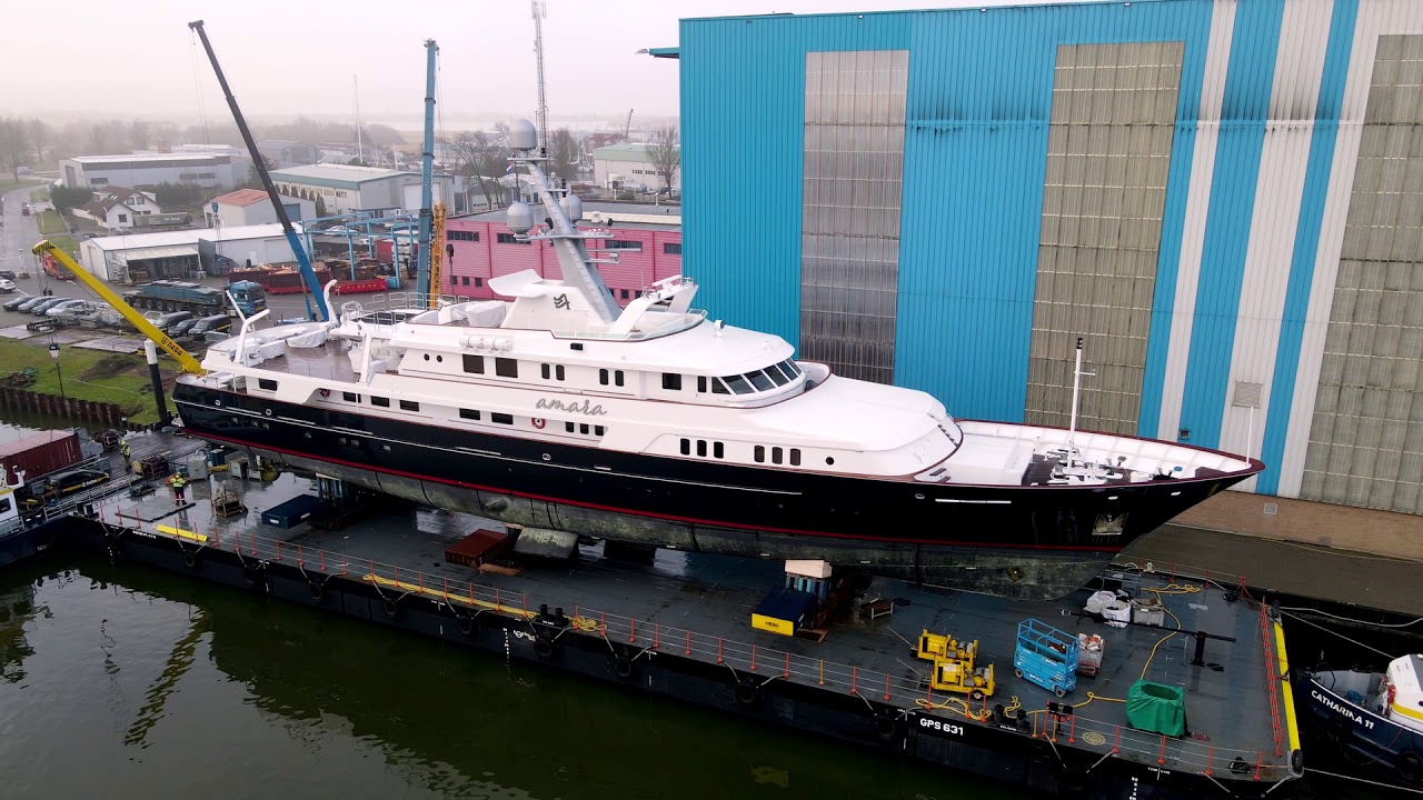 Motoryacht Amara (57.30-metre) at the feadship yard in Makkum. - YouTube