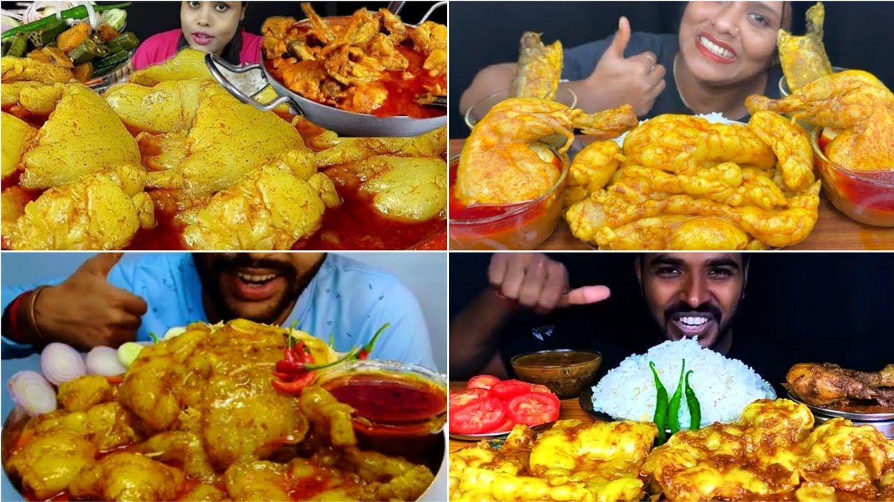 Asmr Eating Oily Fat Curry 😋 Spicy 🌶️Chicken Leg Curry 😋 Basmati Rice 🍚 ...