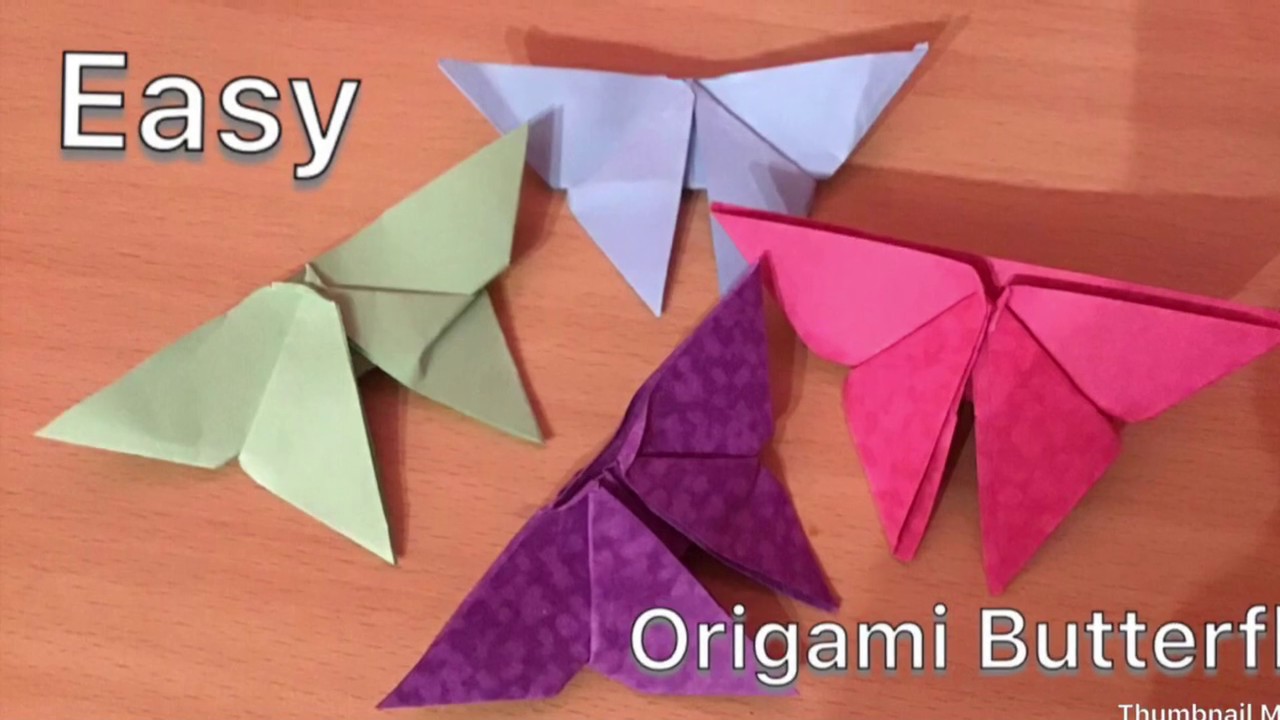How To Make An Easy Origami Butterfly Youtube