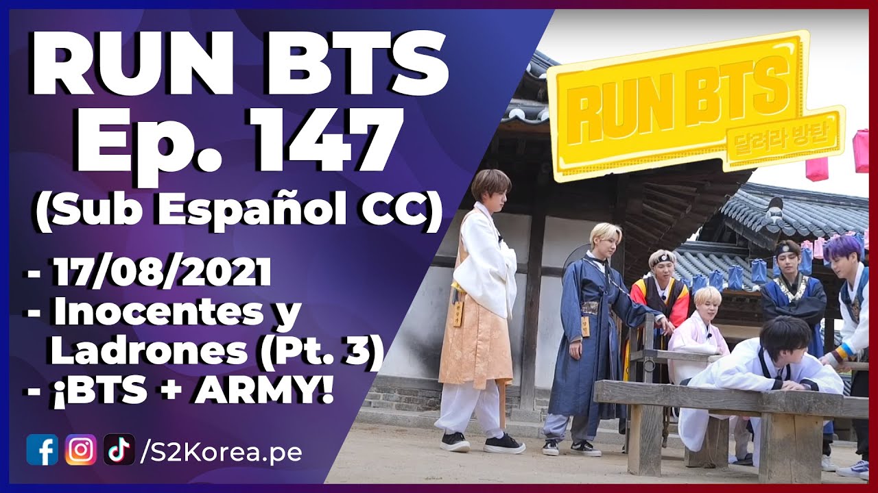 [Sub Español] RUN BTS Episodio 147 Completo 17/08/2021 - S2 - YouTube