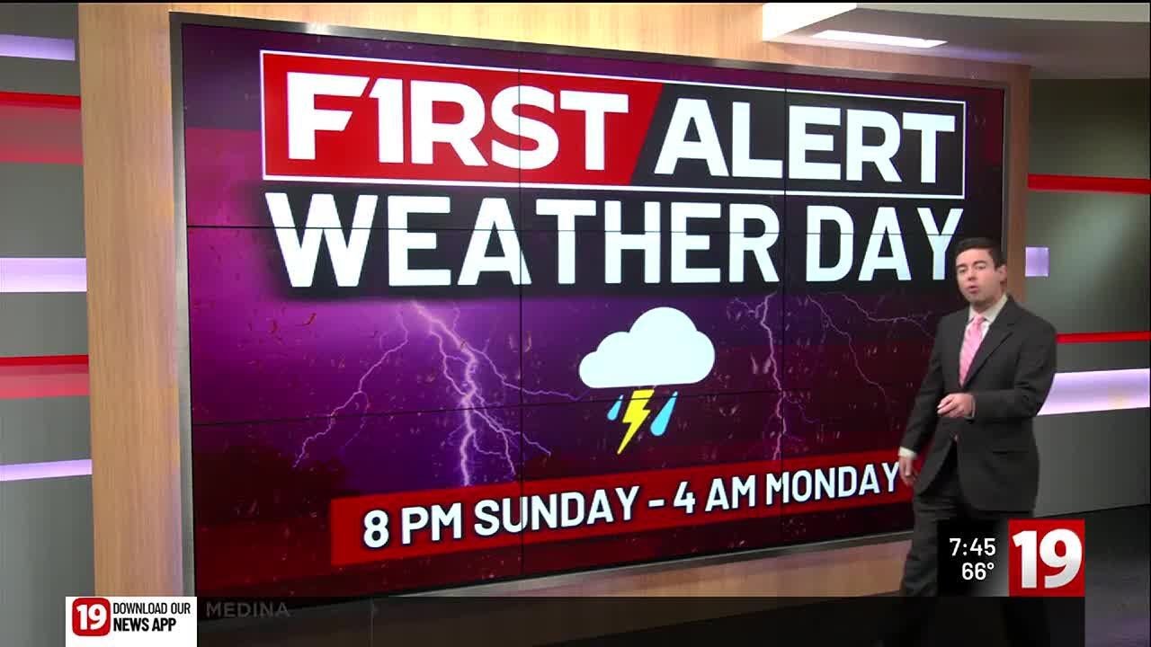 19 First Alert Weather Day Sunday Night: Potential for severe storms ...