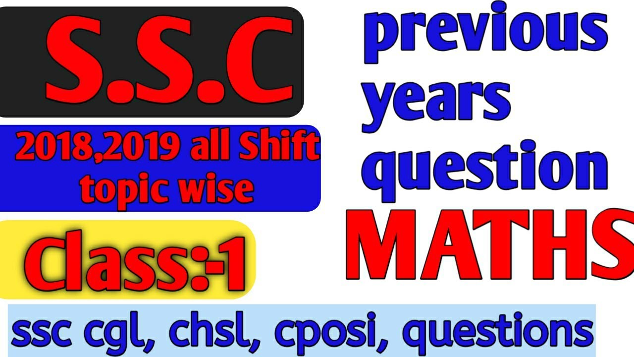 Ssc Cgl Math Previous Year Question YouTube ssc-cgl-math-previous-year-question-youtube