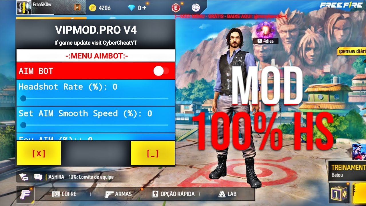 SAIU!!🎉 | MOD MENU FF 100% HS | ANT BAN E ANT BLACKLIST - YouTube