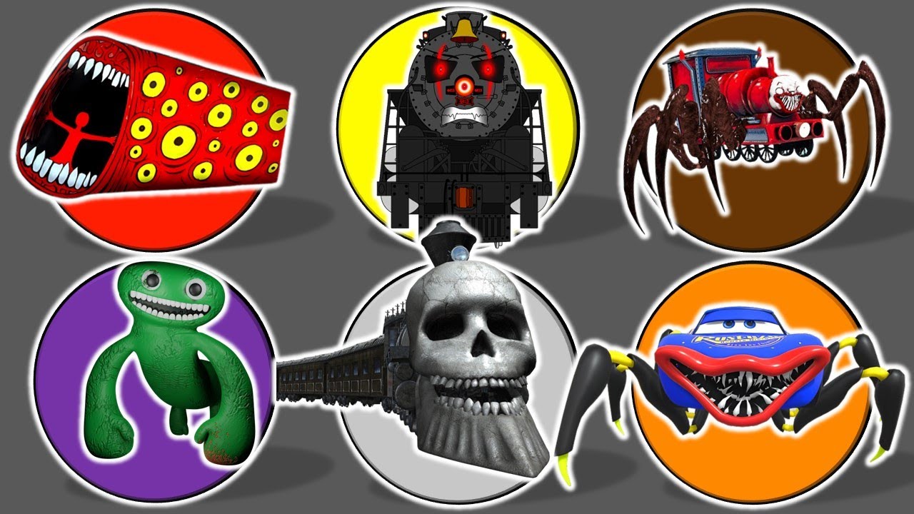 KUMPULAN MONSTER!!Train eater,Ghost train,Choco Charles,Jumbo josh ...