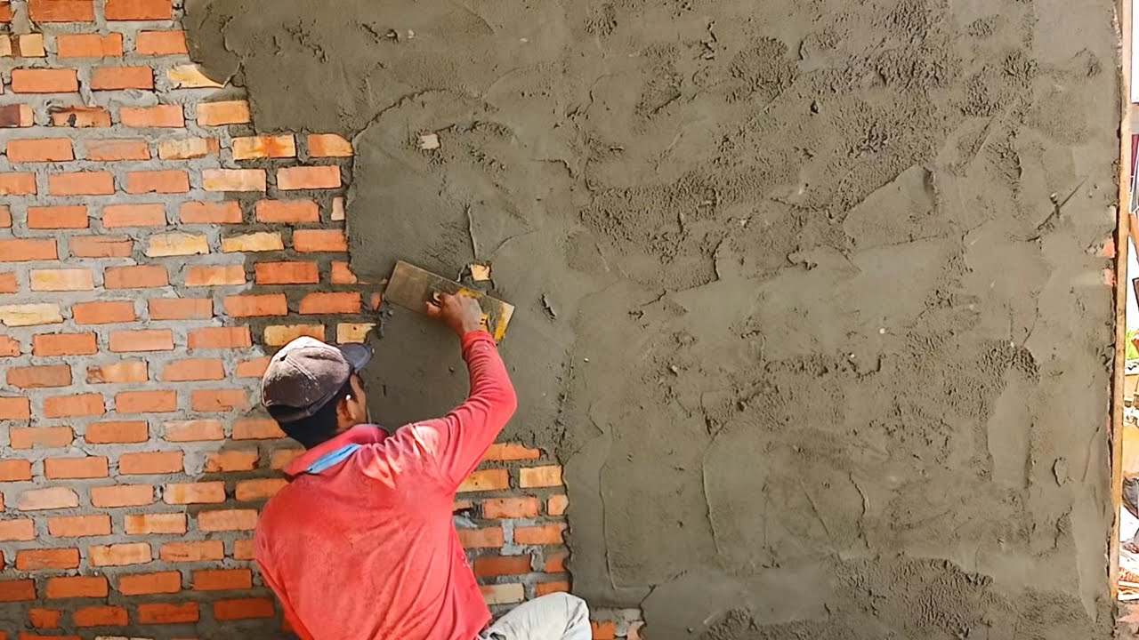 BEGINI CARANYA PLASTER BATU BATA MERAH DAN LANGSUNG ACI - YouTube