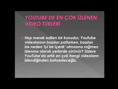 Youtube'de En Çok İzlenen Video Türleri