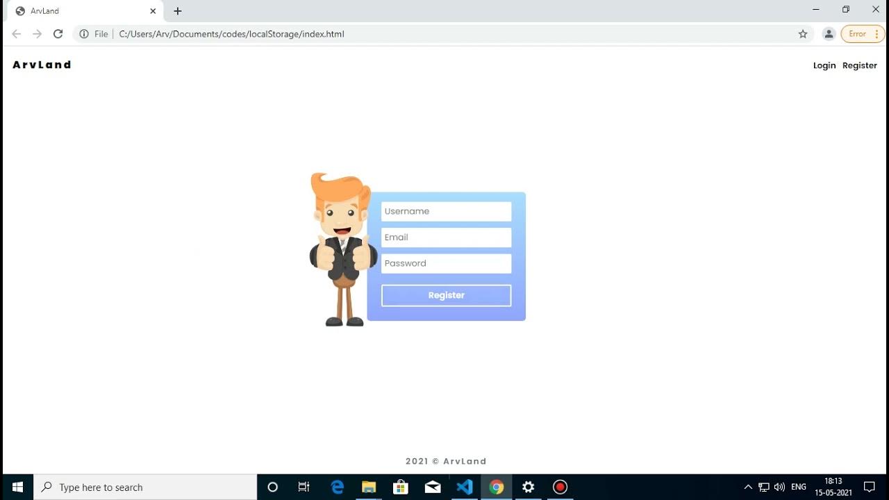 Working with LocalStorage using JS. - YouTube