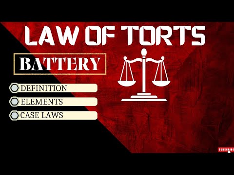 BATTERY | Law of torts | LLB - YouTube