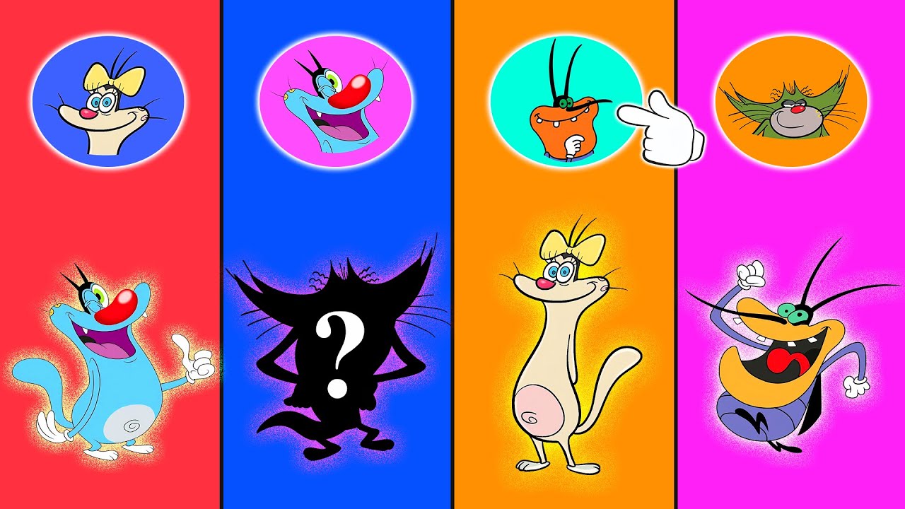 Oggy Characters Fun–Can You Find The Face Of The Mystery Friend With ...