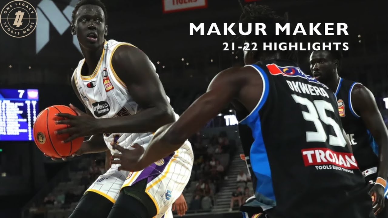 Makur Maker (7ft 240lb) FULL 2021-22 Highlights - Sydney Kings/Howard ...