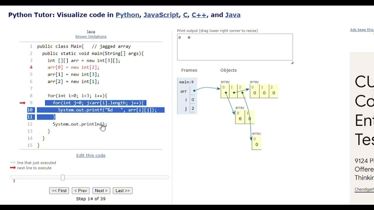 Jagged Array In Java Youtube