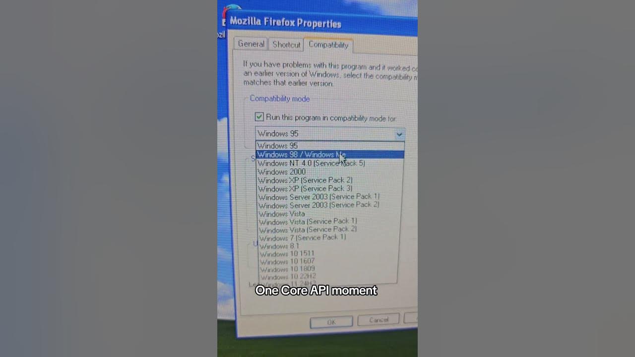 One Core API: A way to get Windows 11 compatibility on XP in 2025 #shorts #tech - YouTube