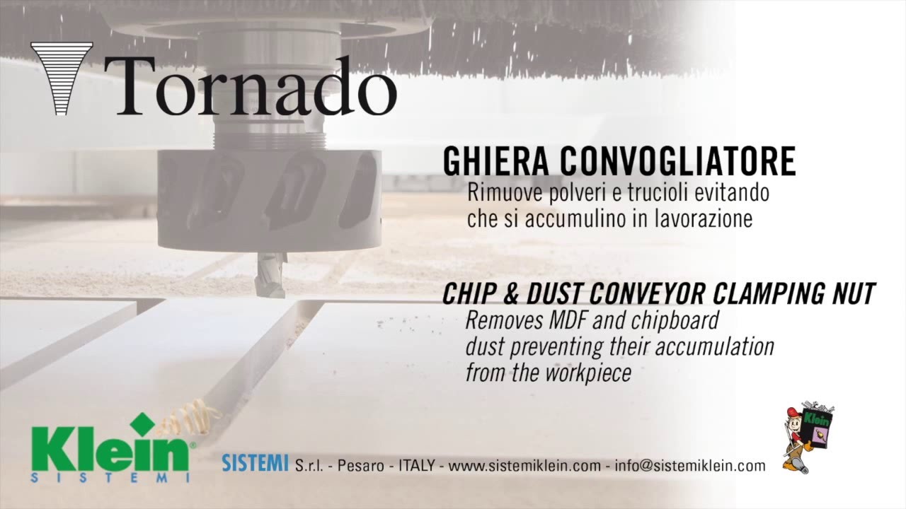 Tornado dust and chips extraction nut - Sistemi Klein® - YouTube