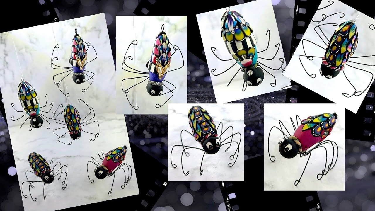 POLYMER CLAY PROJECT: HALLOWEEN SPIDERS - YouTube