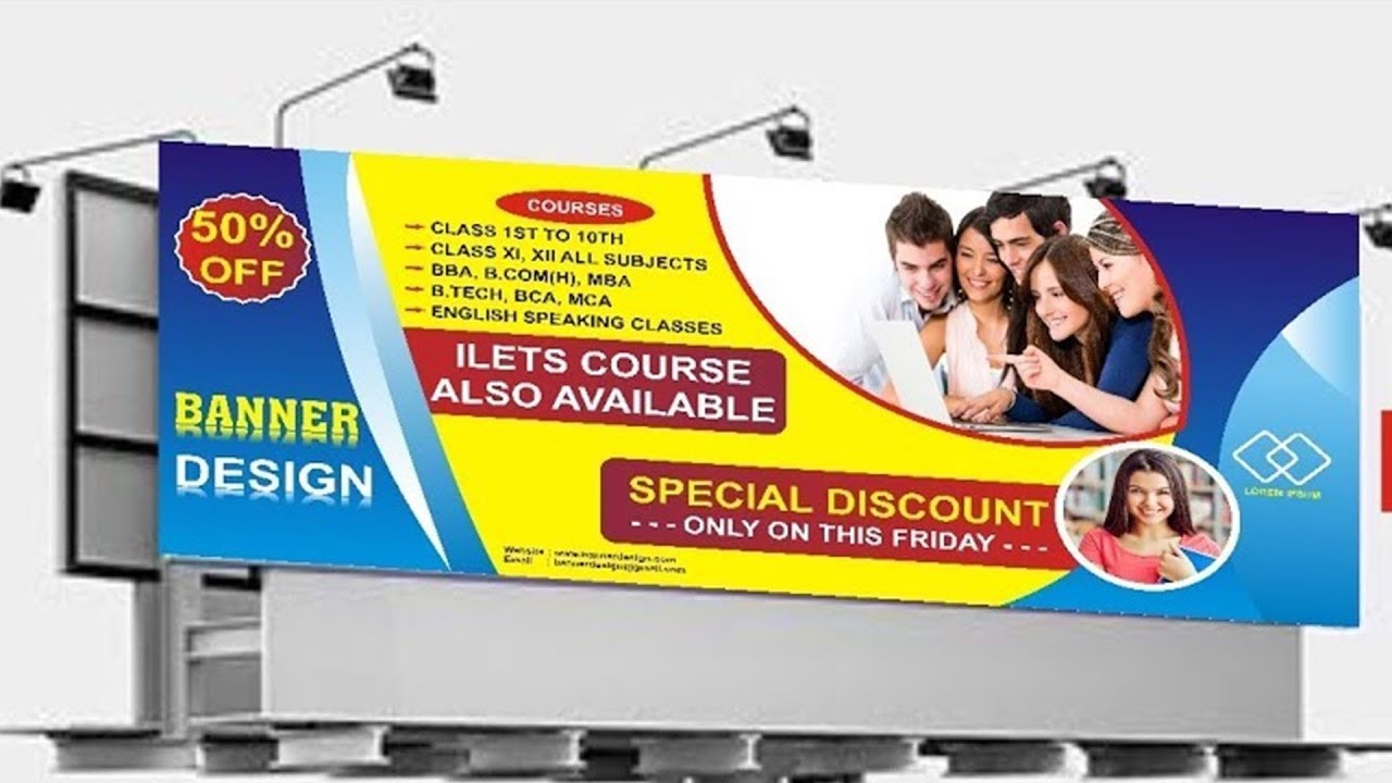Banner/Flex design in Coreldraw x3 | Billboard | Graphic design 4u ...