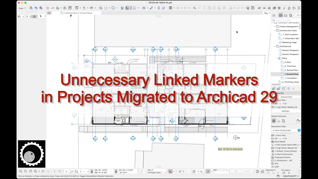 Archicad Tutorial #107: Unnecessary linked Markers in Projects Migrated ...