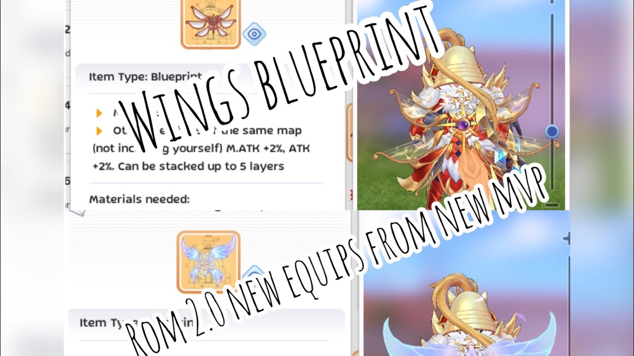 WINGS! ROM 2.0 NEW HEADGEARS AND EQUIPS! - YouTube
