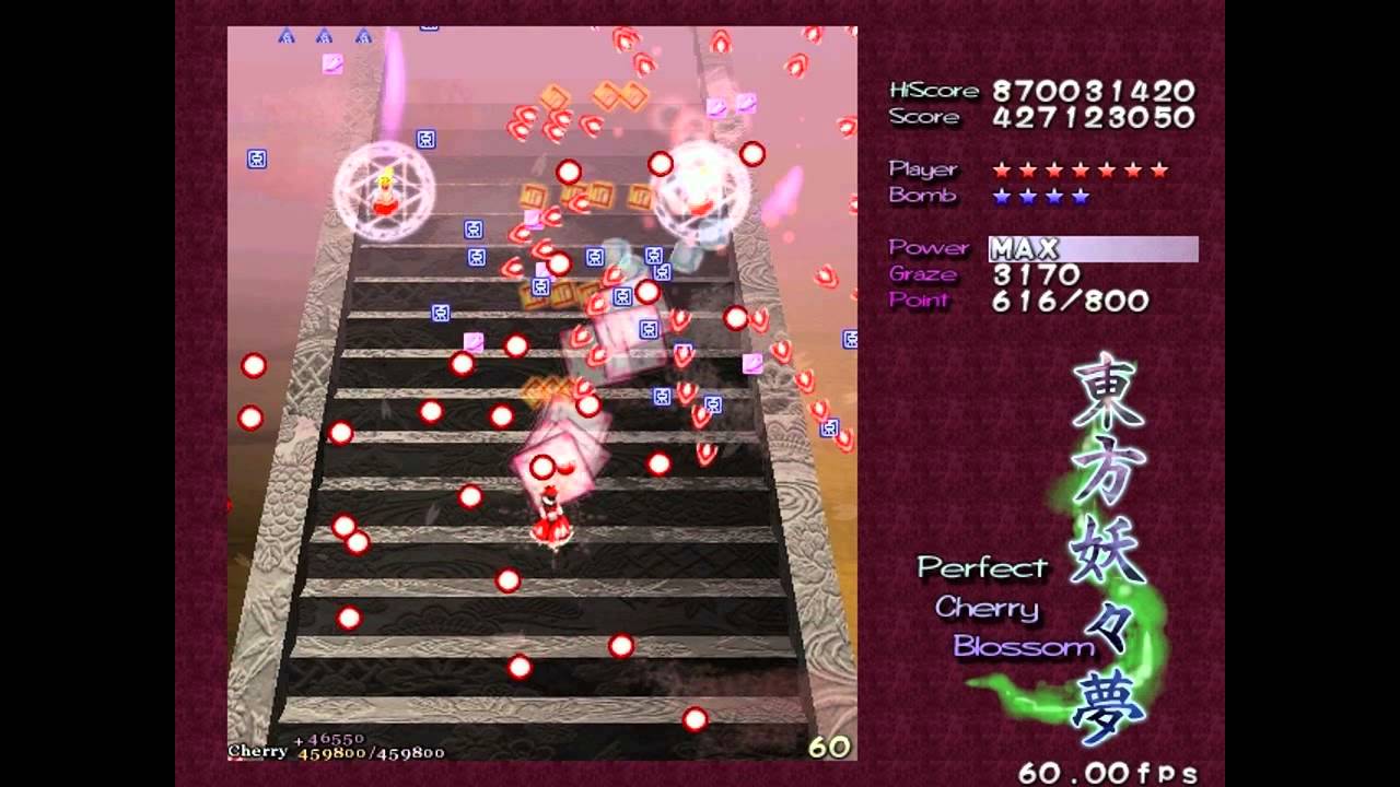 Perfect Cherry Blossom Lunatic - 7MNB 1cc (Reimu A) - YouTube