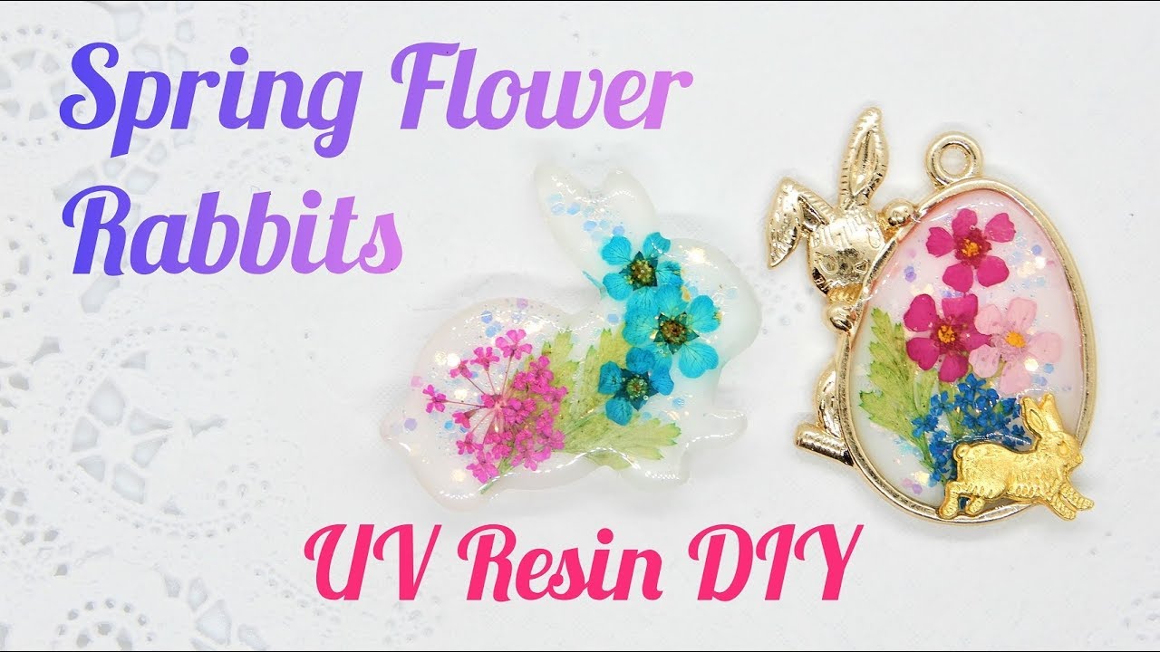 UV Resin DIY Spring Flower Rabbits - YouTube