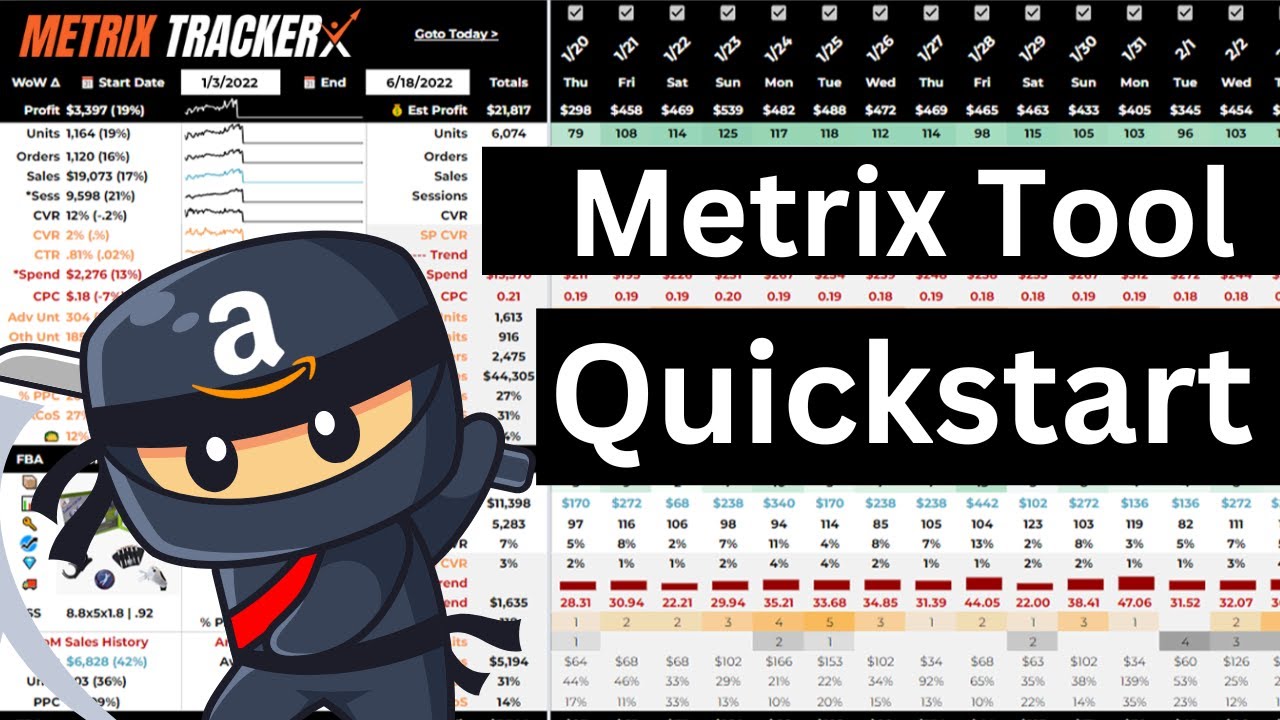 Metrix Quickstart Video - Amazon Seller Performance Tracking Tool by FBAExcel - YouTube