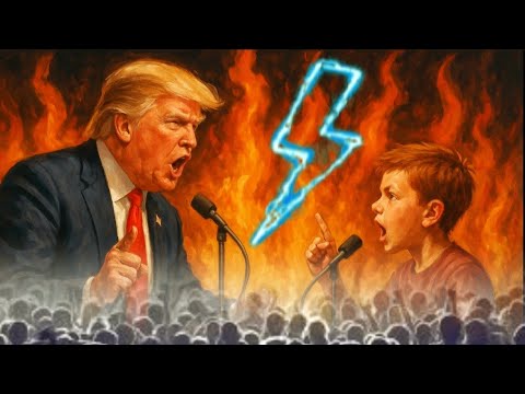 "The Young Orator: A Boy Delivering a Powerful Speech in the Style of Donald Trump" /Abiskar ...