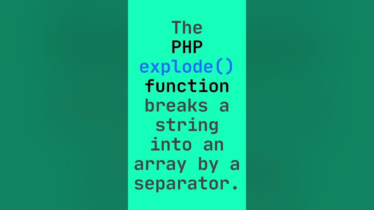 How To Convert String To Array In Php Shorts Php Tutorial Webdevelopment Php Explode