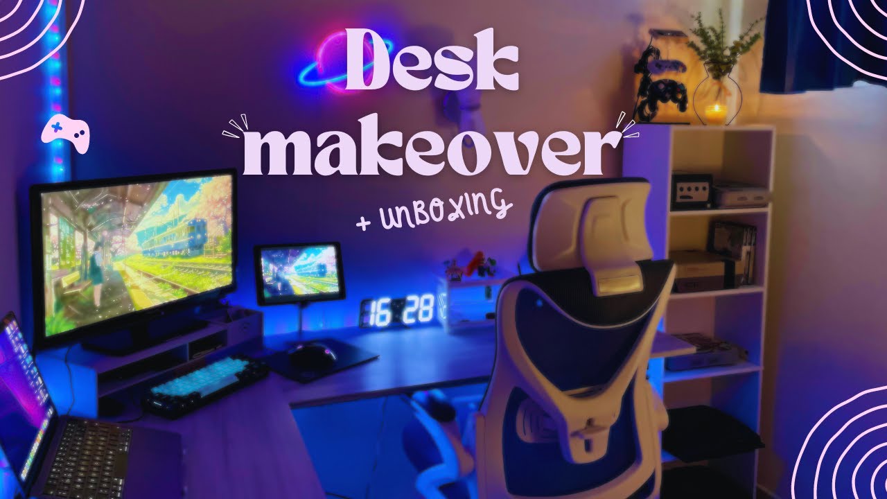 Desk setup makeover + unboxing, Shein, Micro Lego, quarto gamer, # ...