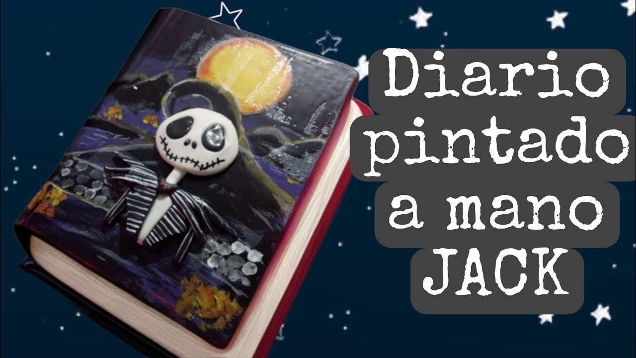 Tutorial Diario pintado a Mano y decorado con JACK. Resinado. Pasta flexible o Porcelana - YouTube