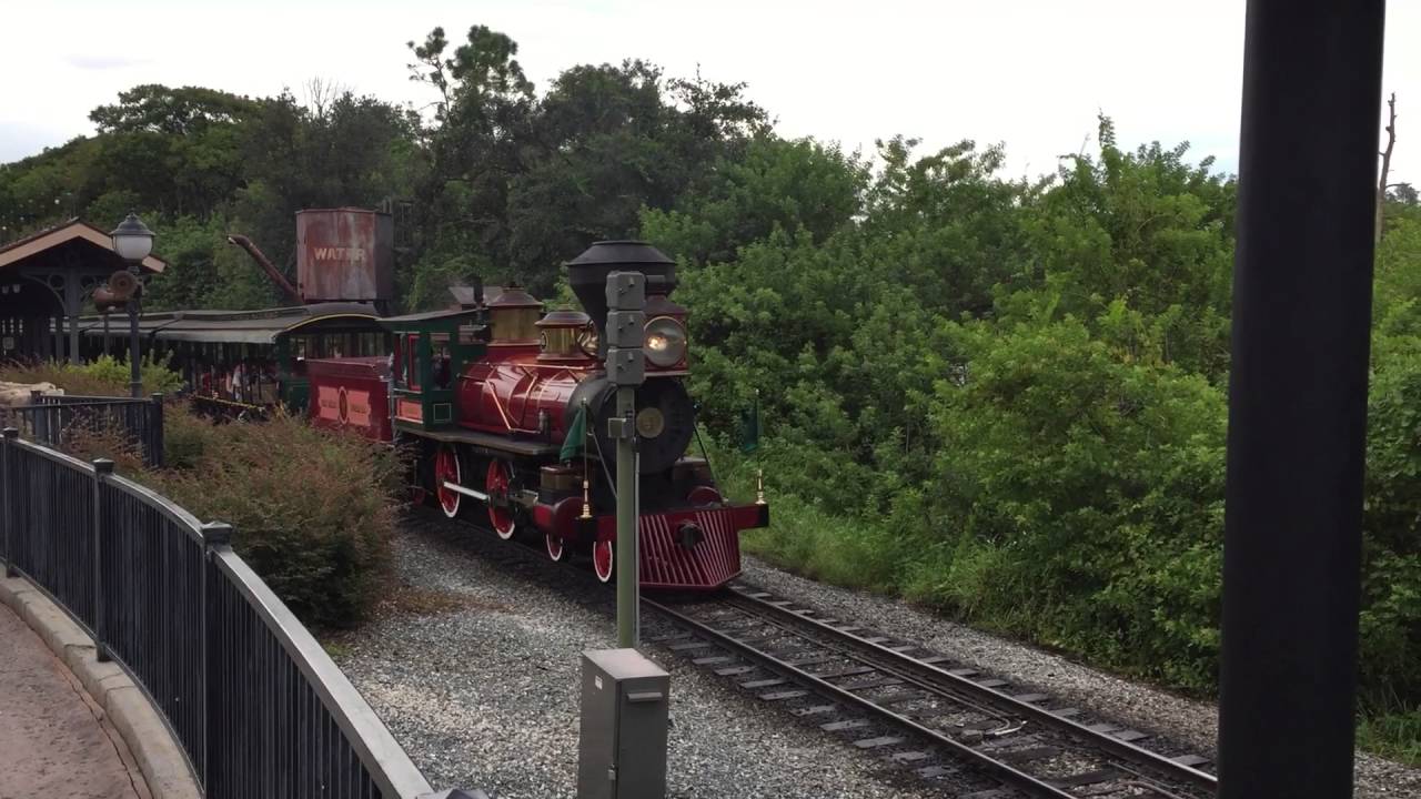Steam train at Disney World - YouTube