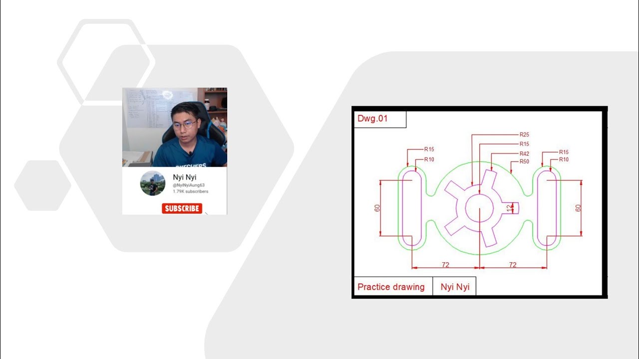 Autocad Basic Practice Dwg 01 Youtube