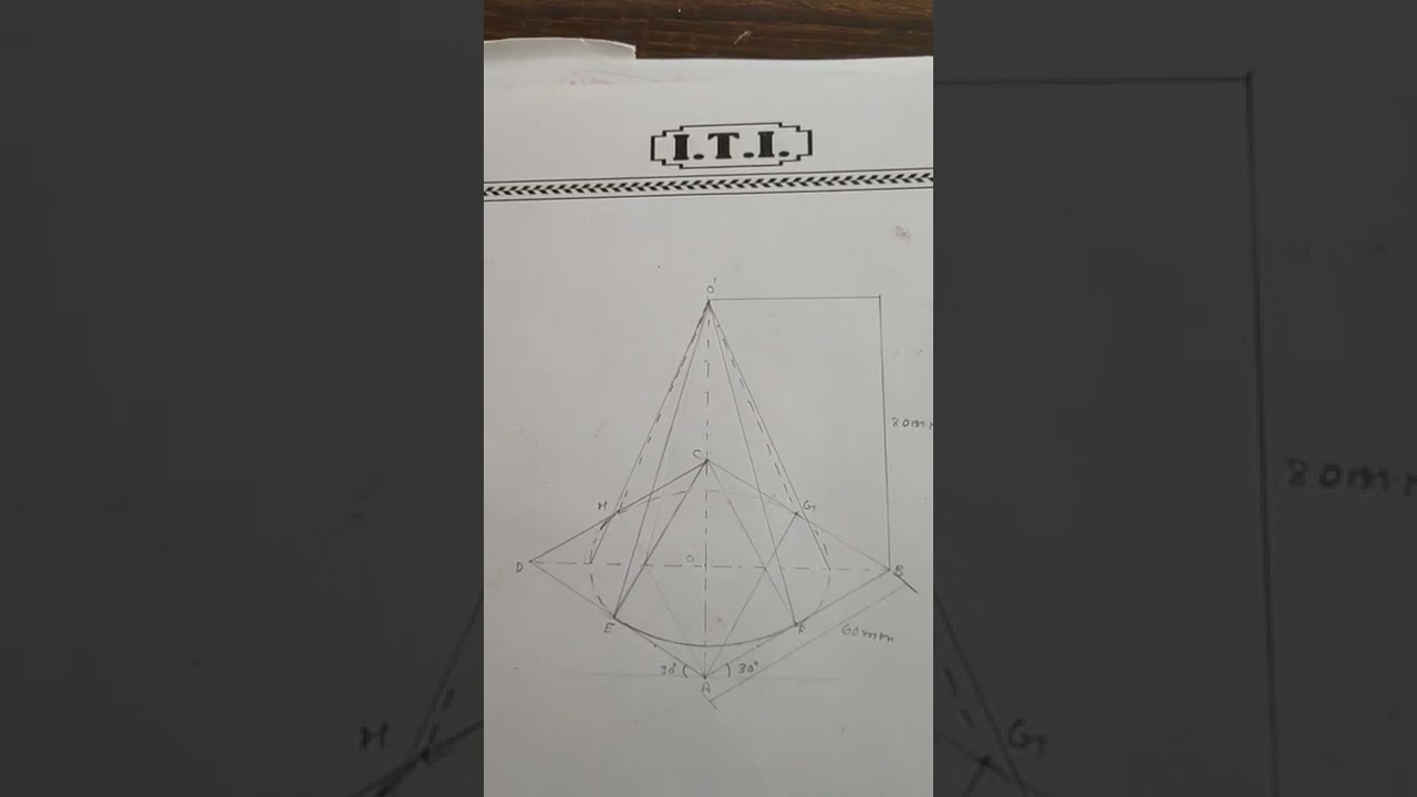 Cone Engineering Drawing and Introduction of projection symbols - YouTube