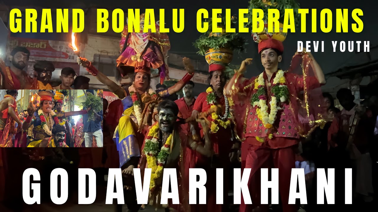 Grand Bonalu Celebration in Godavarikhani || Devi youth || Pawan Bunny ...