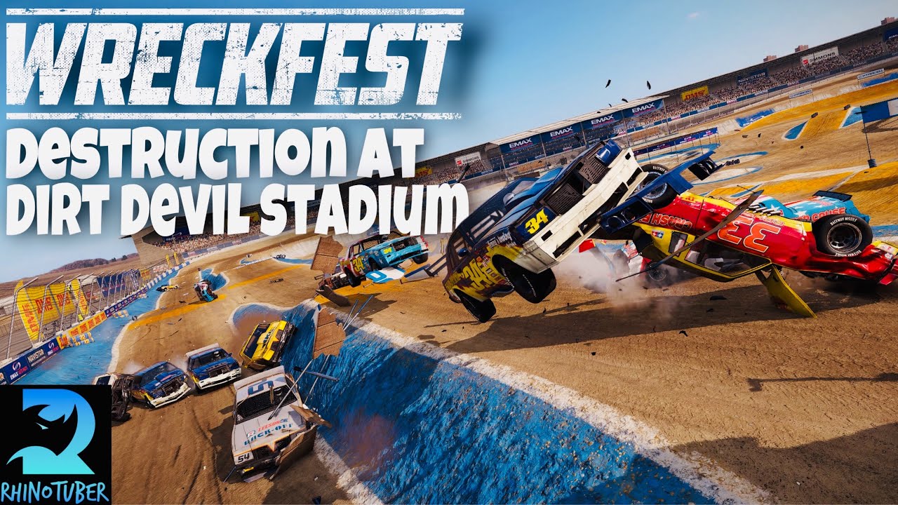 WRECKFEST - DESTRUCTION at Dirt Devil Stadium!!! - YouTube