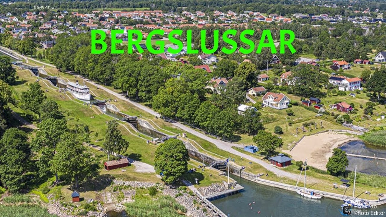 The staircase lock of the Göta Canal #Bergslussar in Sweden - YouTube