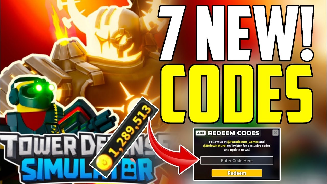 ⚠️MOLTEN UPDATE!!⚠️️ TOWER DEFENSE SIMULATOR ROBLOX CODES 2024 - TOWER ...