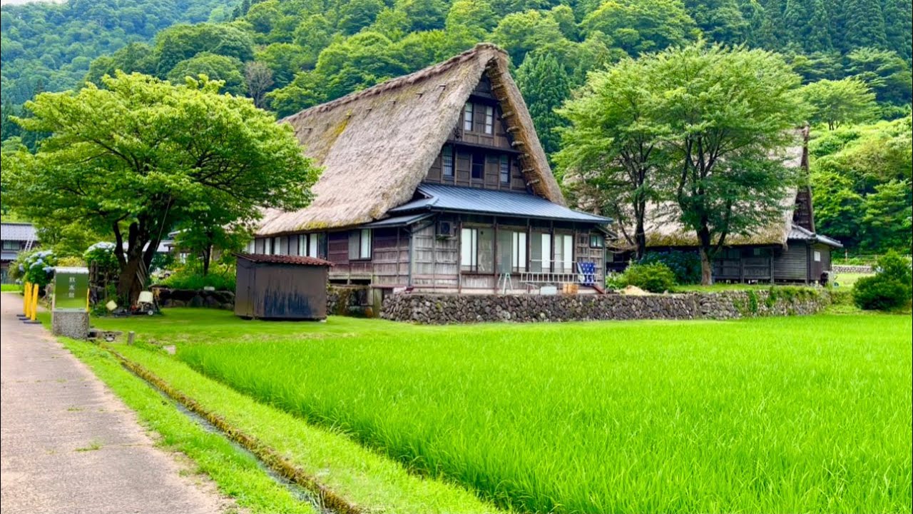 4K Japan Walk - Japanese Beautiful Countryside Village Gokayama, Toyama ...